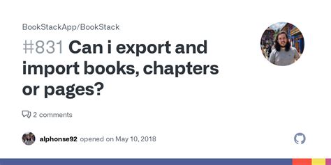 Can I Export And Import Books Chapters Or Pages · Issue 831