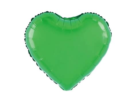 Balon foliowy serce zielone 45 cm 18 cali Inna marka Przyjęcia
