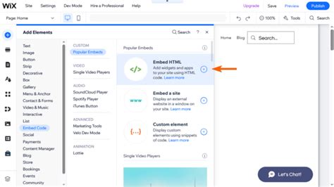 Adding Your Form To Wix