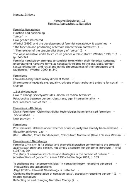 Narrative Structures Friday April Y Narrative Structures