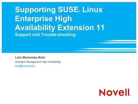 suse linux enterprise high availability extension 11 support and