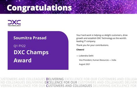Soumitra Prasad On Linkedin Dxctechnology Dxc Wearedxc Awardwinner Awardsforexcellence