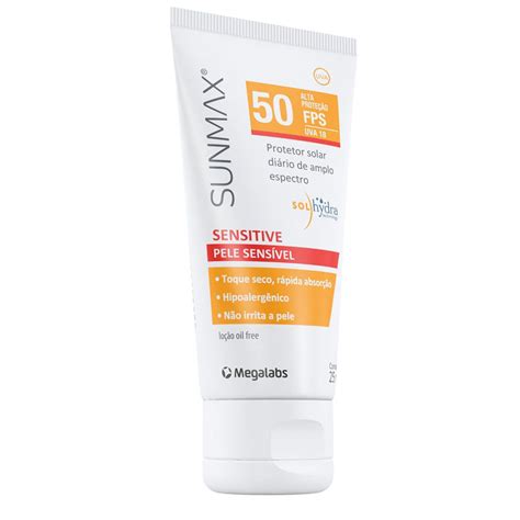 Protetor Solar Facial Sunmax Sensitive Fps50 25ml Dor Mais Saúde