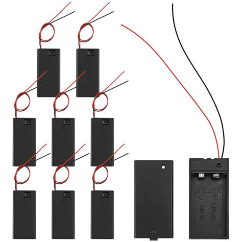 10 Pcs Battery Holder Casing Easy To Install Rechargeable