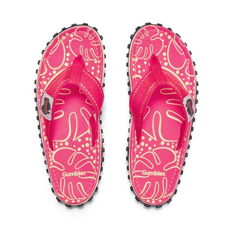 Islander Flip Flops Womens Tropical Pink Gumbies