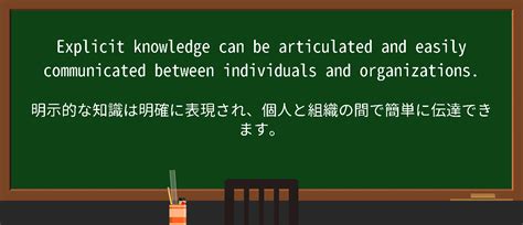 英単語explicit knowledgeを徹底解説意味使い方例文読み方 おもしろい英文法