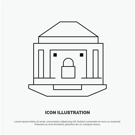 Bank Banking Internet Lock Security Line Icon Vector 17978478 Vector Art At Vecteezy