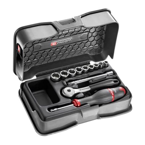 R 151 1p6 Facom Facom 12 Piece Metric 1 4 In Standard Socket Set With Ratchet 6 Point 235