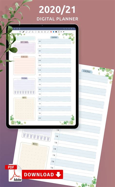 Cute Daily Happy Planner Insert Printable Day Organizer Template For