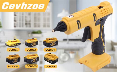 Amazon Hot Glue Gun Cordless Glue Gun Full Size Hot Glue Gun For DeWalt V Lithium Ion
