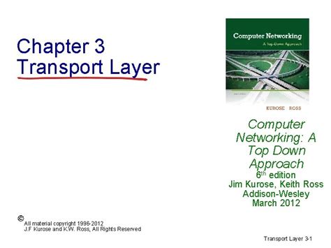 Chapter 3 Transport Layer Computer Networking A Top