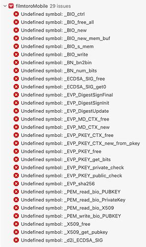 Openssl Ios Build Fails On Bunch Of Undefined Symbols Code Cmake