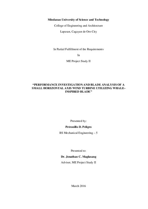 Pdf Performance Investigation And Blade Analysis Of A Small Horizontal Axis Wind Turbine
