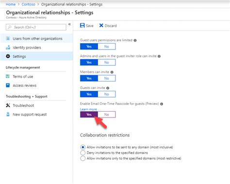 step by step guide azure ad b2b email one time passcode