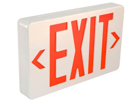 TCP Plastic 120 Or 277V Single Or Double Sided LED Exit Sign Battery Backup TCP 22743 Exit