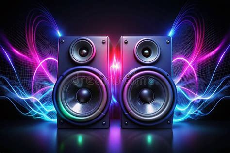 Immersive Neon Sound Speakers Dynamic Visualizations For Modern Audiophiles And Stylish Home