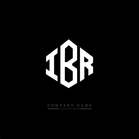 Ibr Brev Logotyp Design Med Polygon Form Ibr Polygon Och Kubform Logotypdesign Ibr Hexagon