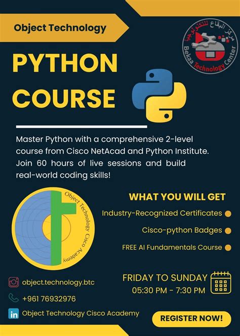 Object Technology Cisco Academy On Linkedin Pythoncourse Learnpython