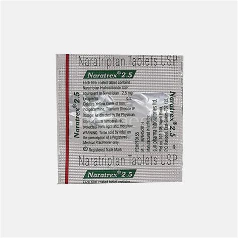 Naratriptan Naratrex Tablets Sun Pharmaceutical Industries Ltd At Rs
