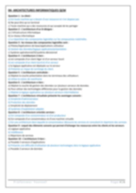 Solution Qcm Avec Correction Studypool