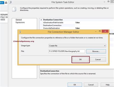 Rename File Using File System Task In Ssis