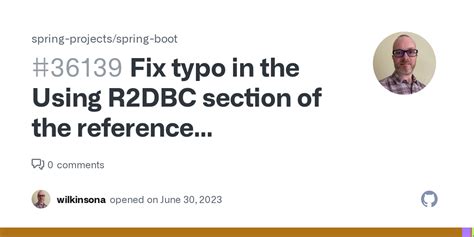 Fix Typo In The Using R2DBC Section Of The Reference Documentation