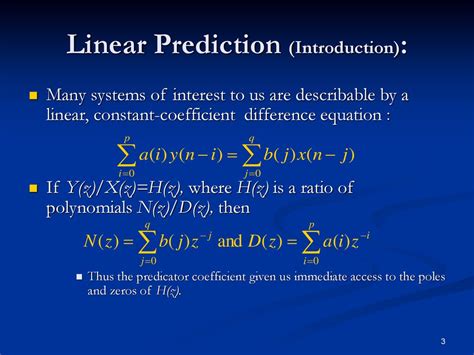 Linear Prediction Ppt Download