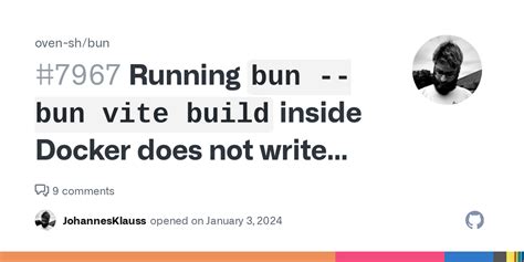Running `bun Bun Vite Build` Inside Docker Does Not Write Files To