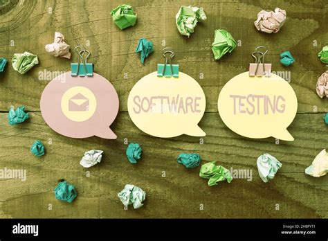 Hand Writing Sign Software Testing Concept Meaning Investigation
