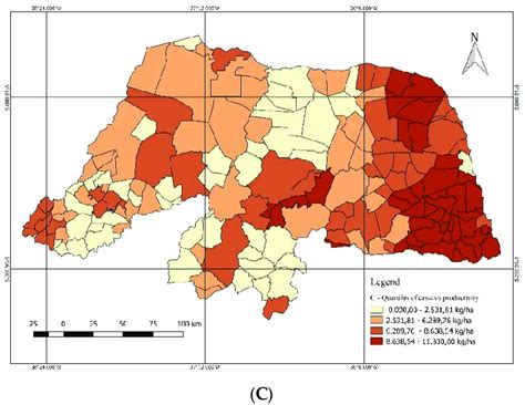 Spatial Distribution Of Corn A Bean B And Cassava C Download Scientific Diagram