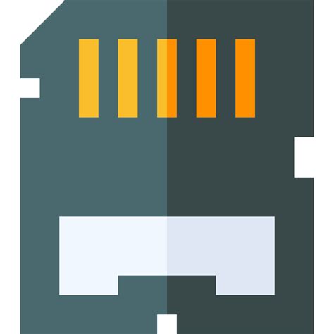 Memory Card Basic Straight Flat Icon