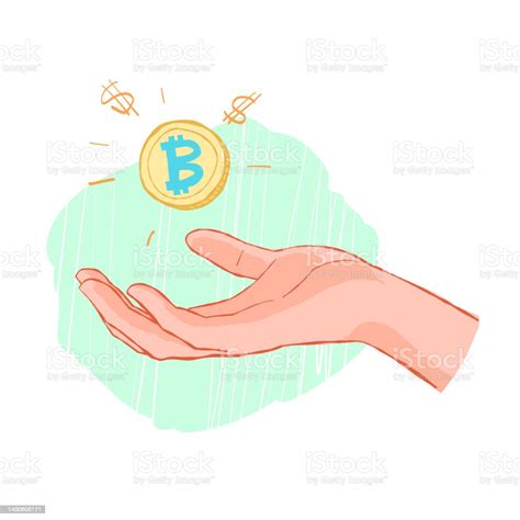 Bitcoin 암호화 투자 낙서 세트 벡터 손으로 그린 일러스트레이션을 들고 손 구매에 대한 스톡 벡터 아트 및 기타 이미지