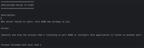 Intellij Error Web Server Failed To Start Port 8080 Was Already In Use