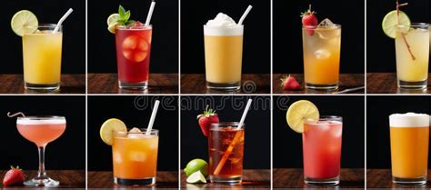 Image Features Artistic Display Showcasing Diverse Drink Selection