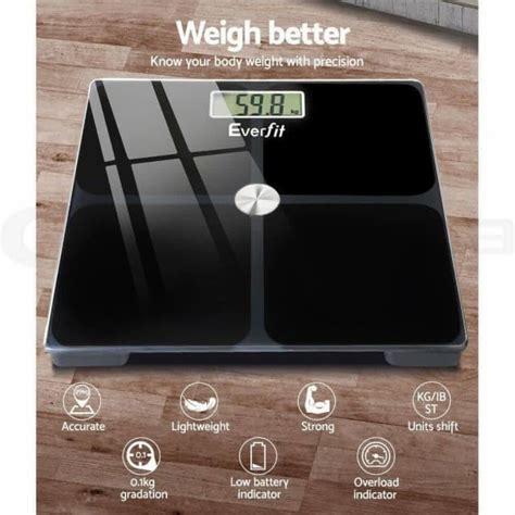 Everfit Bathroom Scales Digital Body Fat Scale 180kg Electronic Monito