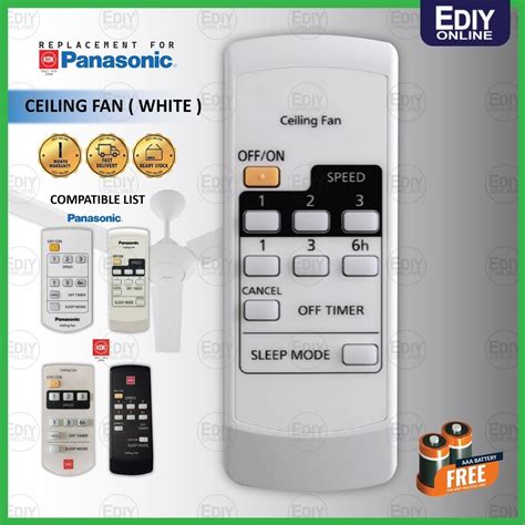 【𝐅𝐑𝐄𝐄 𝐁𝐀𝐓𝐓𝐄𝐑𝐘 𝐀𝐀𝐀 𝐗𝟐】 Replacement Remote Control Kdk Pnsonic Ceiling