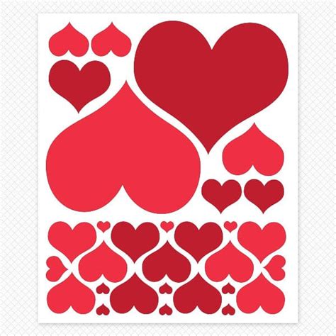 Vinyl Heart Stickers Valentines Day Wall Stickers