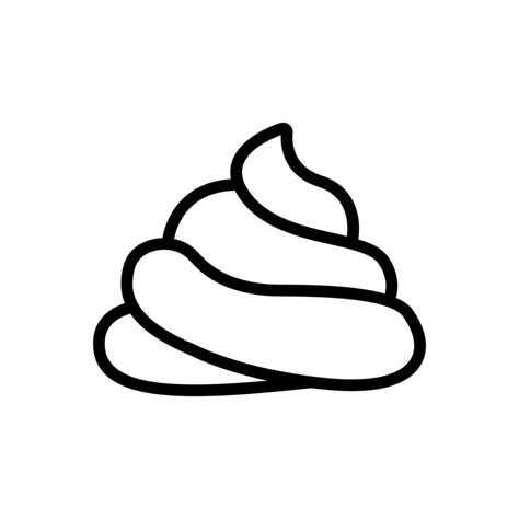 Ein Gro Er Haufen Schei E Symbol Vektor Umriss Illustration