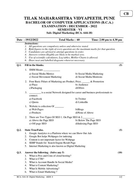 Bca 644 18 Digital Marketing Pdf Search Engine Optimization