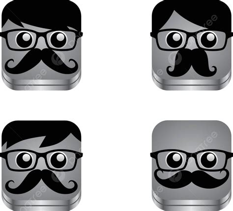 Geek Guy Avatar Portrait Set User Avatar Portrait Vector User Avatar