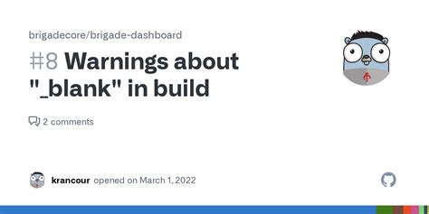 Warnings About Blank In Build Issue Brigadecore Brigade