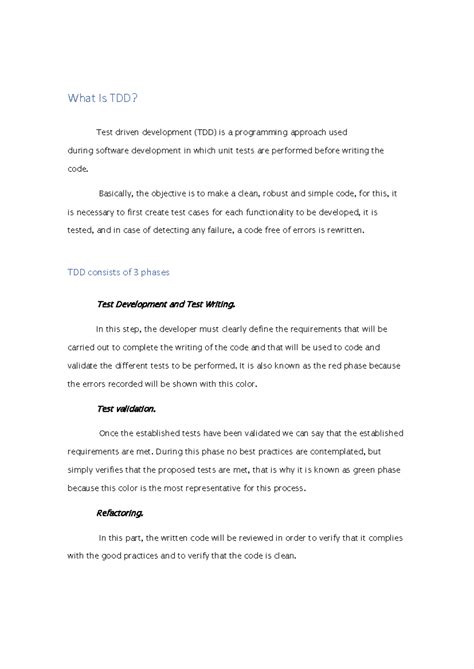 programacion tdd what is tdd test driven development tdd is a