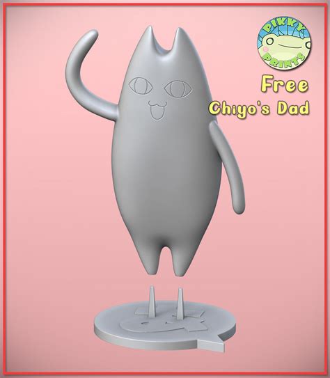 Chiyo Dad Azumanga Daioh Free 3d Model 3d Printable Cgtrader
