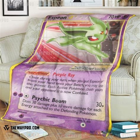 Anime Pokemon Gold Star Espeon Blanket Pixeltee