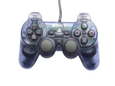 PS2 Official Dual Shock Controller Crystal Transparent Clear PS2