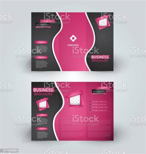 브로셔 템플릿입니다 비즈니스 Trifold 플라이어입니다 크리에이 티브 디자인 추세 전문 기업 스타일에 대 한 합니다 벡터