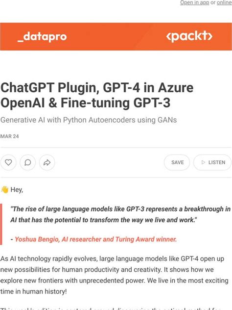 Packt Chatgpt Plugin Gpt 4 In Azure Openai And Fine Tuning Gpt 3 Milled