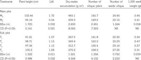 Effect Of Intercropping Irrigation And Mulch On Growth Attributes