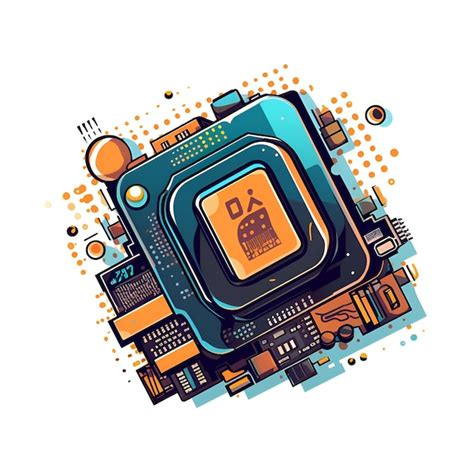 Premium Ai Image Modern Microchip On A White Background Illustration