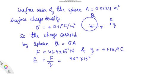 Solveda Sphere With A Surface Area Of 00224 M2 And A Surface Charge